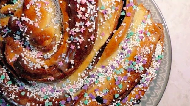 Мраморный кулич.