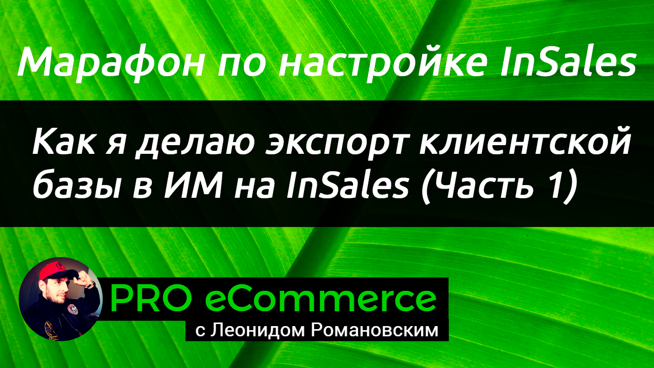 Как я делаю экспорт клиентской базы в InSales (Часть 1)
