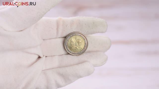 Люксембург 2 евро 2019 год 100 лет вступлению на трон Великой Герцогини Шарлотты