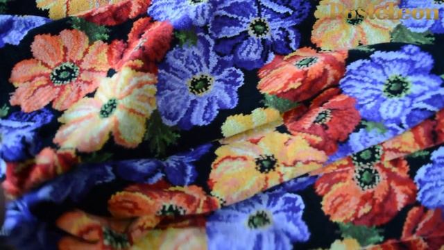 Шенилловые полотенца Feiler Irina, яркий цветочный дизайн