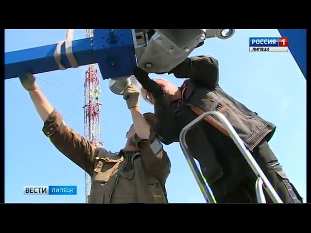 В Липецкой области начался монтаж спутниковой антенны