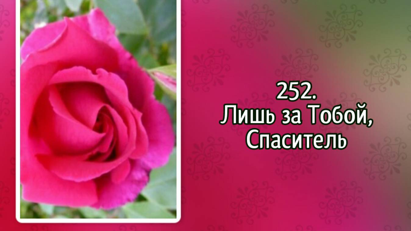Гимны надежды 252 Лишь за Тобой, Спаситель (-)