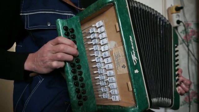 Где тропа за рекой запорошена, разбор на гармони №-19 с цифрами