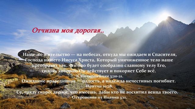 Отчизна моя дорогая..