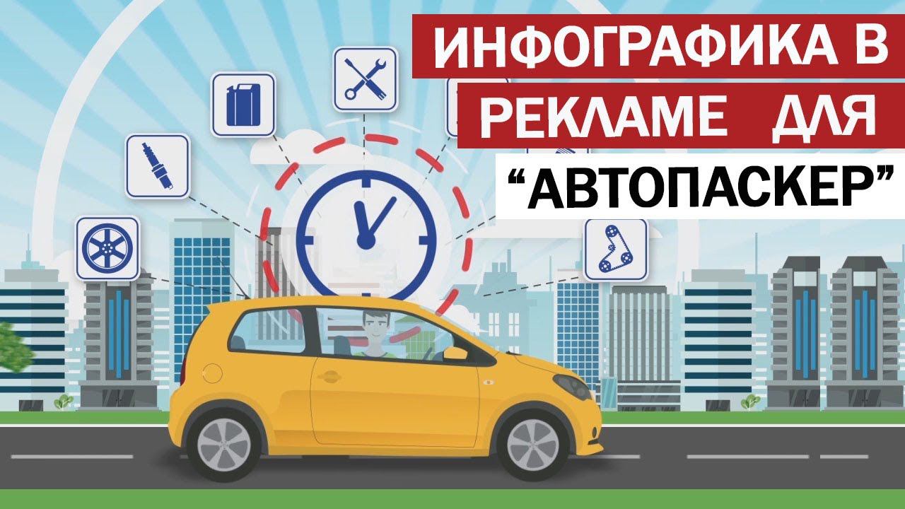 Инфографика АвтоПаскер -  рекламный ролик от киностудии Твое кино