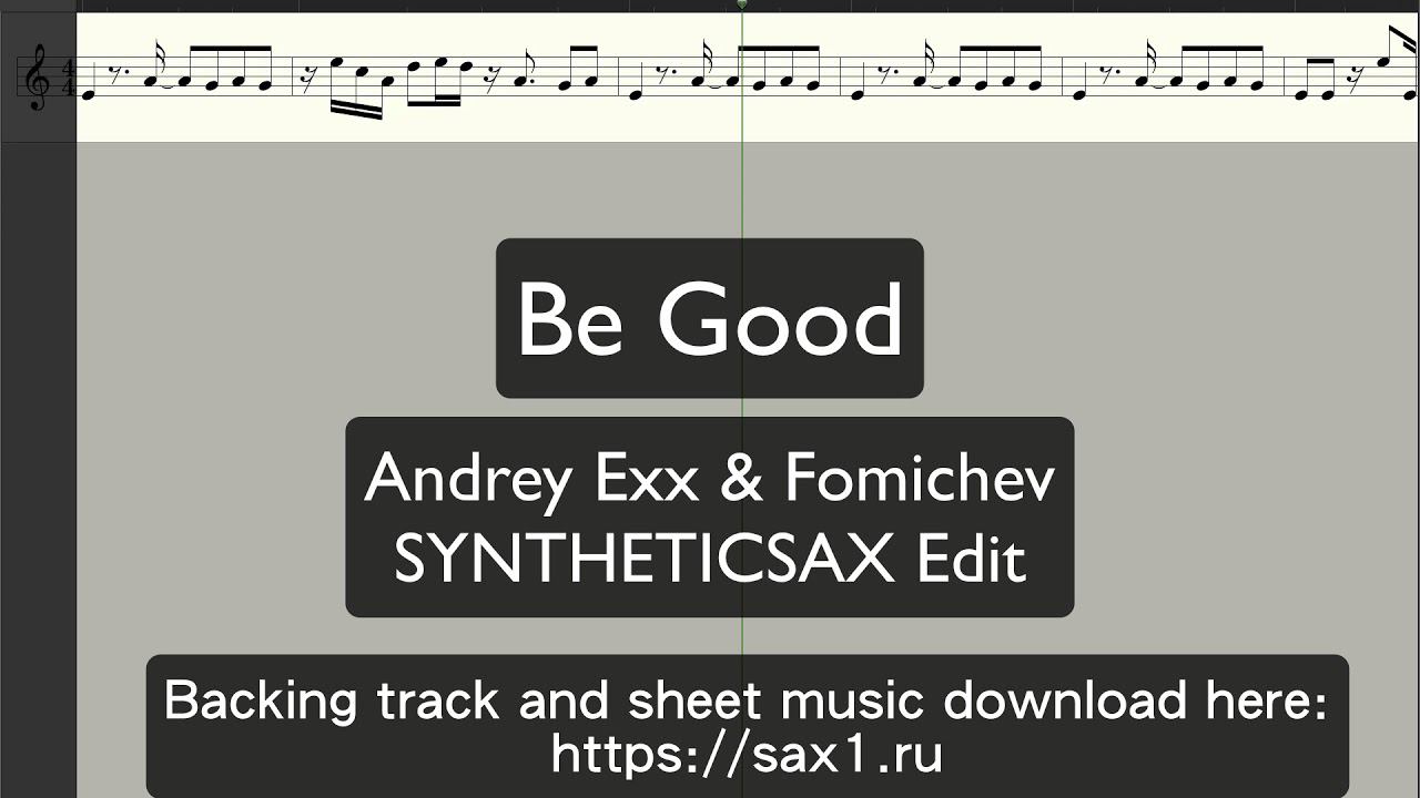 Be Good to Me - backing track & Sheet music for Saxophone Tenor