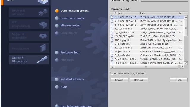 Перевод TiaPortal в проектный вид