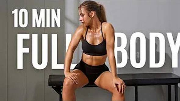 10-Минутная гибридная тренировка ВСЕГО ТЕЛА с отягощениями - Основная, Кардиотренировочная и Силовая