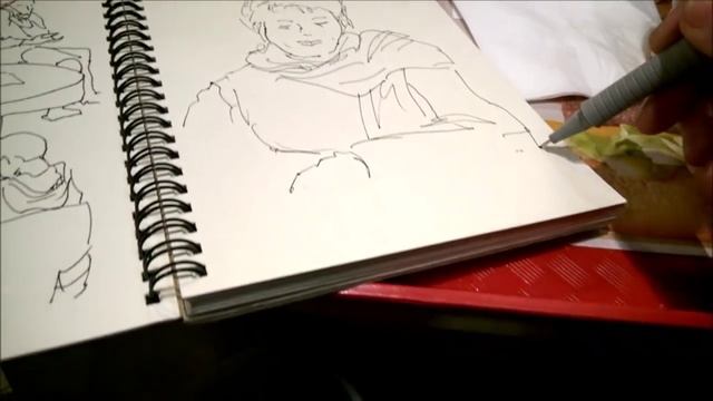Веселые выходные. Артохота в Макдональдсе. Рисуем людей с натуры.mp4