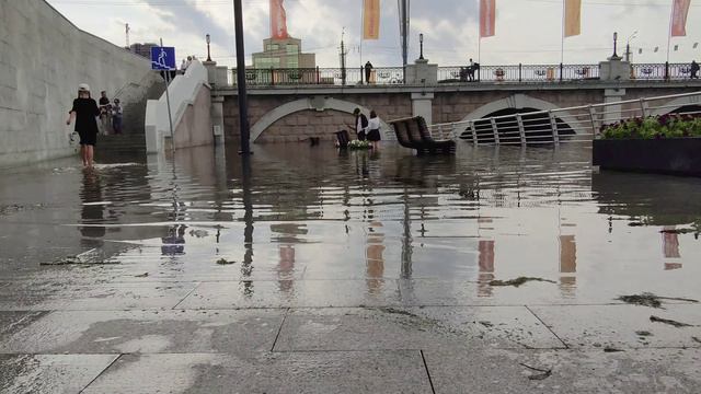 Челябинск р. Миасс. Результат сброса воды с Шершневского водохранилища. 31.07.2024г