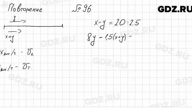 № 96 повторение - Алгебра 7 класс Мордкович