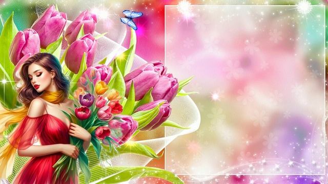 Футажи к 8 марту, тюльпаны ???цветы