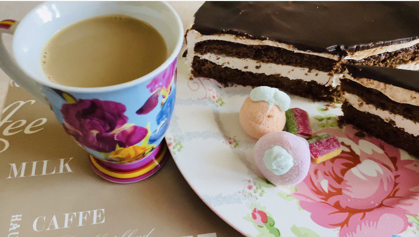 Торт с зефирным кремом ???☕☕☕