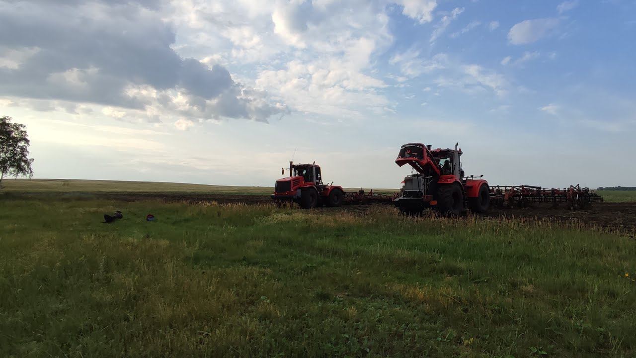 Трактора К 742 МСт, К 744 р3, К744 р4, К 742 .Trimble авто разворот, работа в ночь (Сезон 2021)