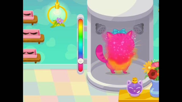 Live суровый котик Бубу  №  14  Зелёный Бубу. Мультик игра про котят на Птенец чайки TV