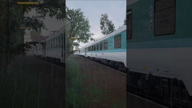 TSW4, «Дизель-поезд DB BR 628.2 отправляется со станции Линдхайм»