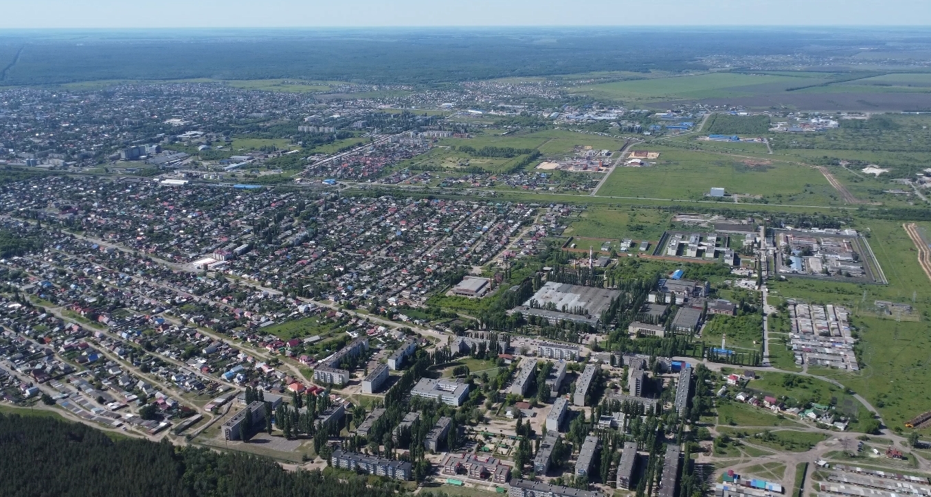 Борисоглебск и озеро Ильмень с высоты 500 метров