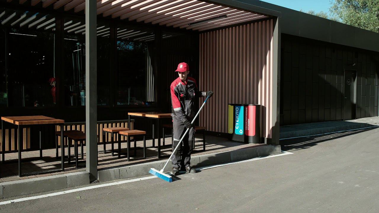 Как подметать внешнюю территорию АЗС