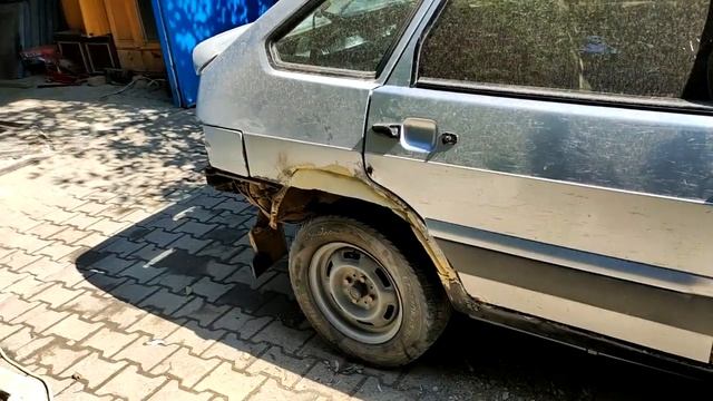 Из утиля в идеал! Ваз 2114 часть 4.  Кузовной ремонт, правой стороны авто. Сварка короба и арки.mp4
