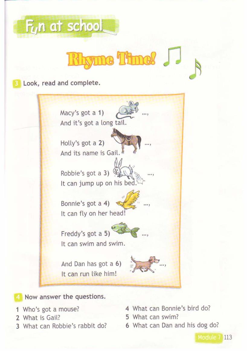 Учебник Спотлайт Быкова 3 класс стр. 113.(старая версия). Новый учебник Часть 2 стр. 45