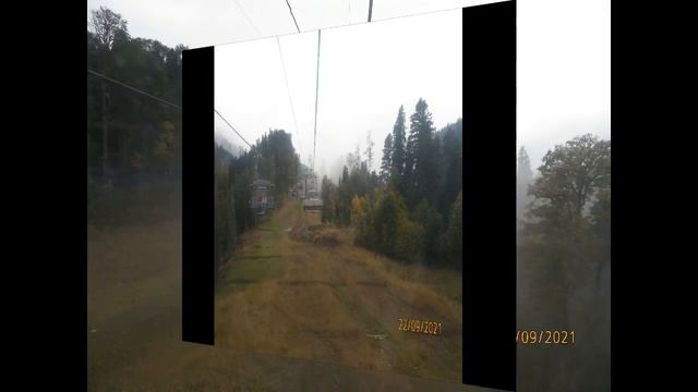 Осенний водопад на Роза Хутор, сентябрь 2021