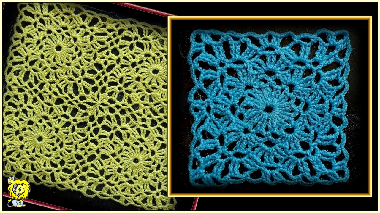КВАДРАТНЫЙ МОТИВ КРЮЧКОМ