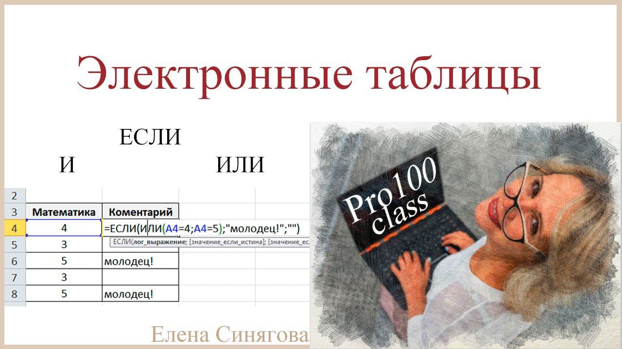 Электронные таблицы. Если(), И(), ИЛИ() в ЕГЭ и ОГЭ по информатике