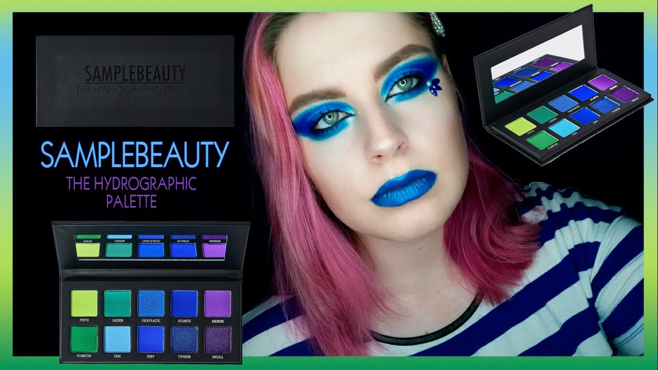 SAMPLEBEAUTY / THE HYDROGRAPHIC PALETTE / Первые впечатления / Синий макияж