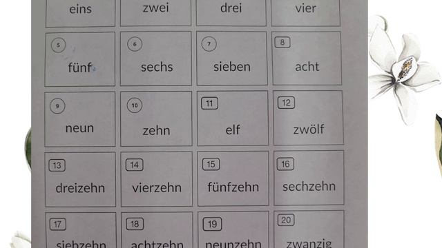 Считаем по-немецки от 1 до 20