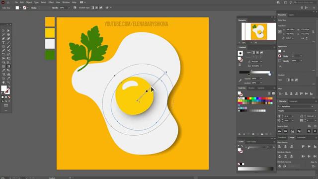 РИСУЕМ БУМАЖНОЕ ЯЙЦО С 100% ВЕКТОРНОЙ ТЕНЬЮ. Урок в ADOBE ILLUSTRATOR.