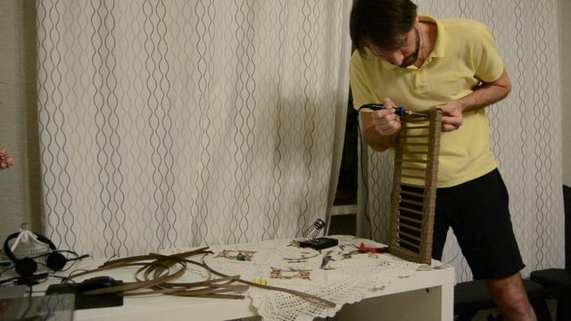 Плетение искусственным ротангом. Ящик с крышкой. Часть 2