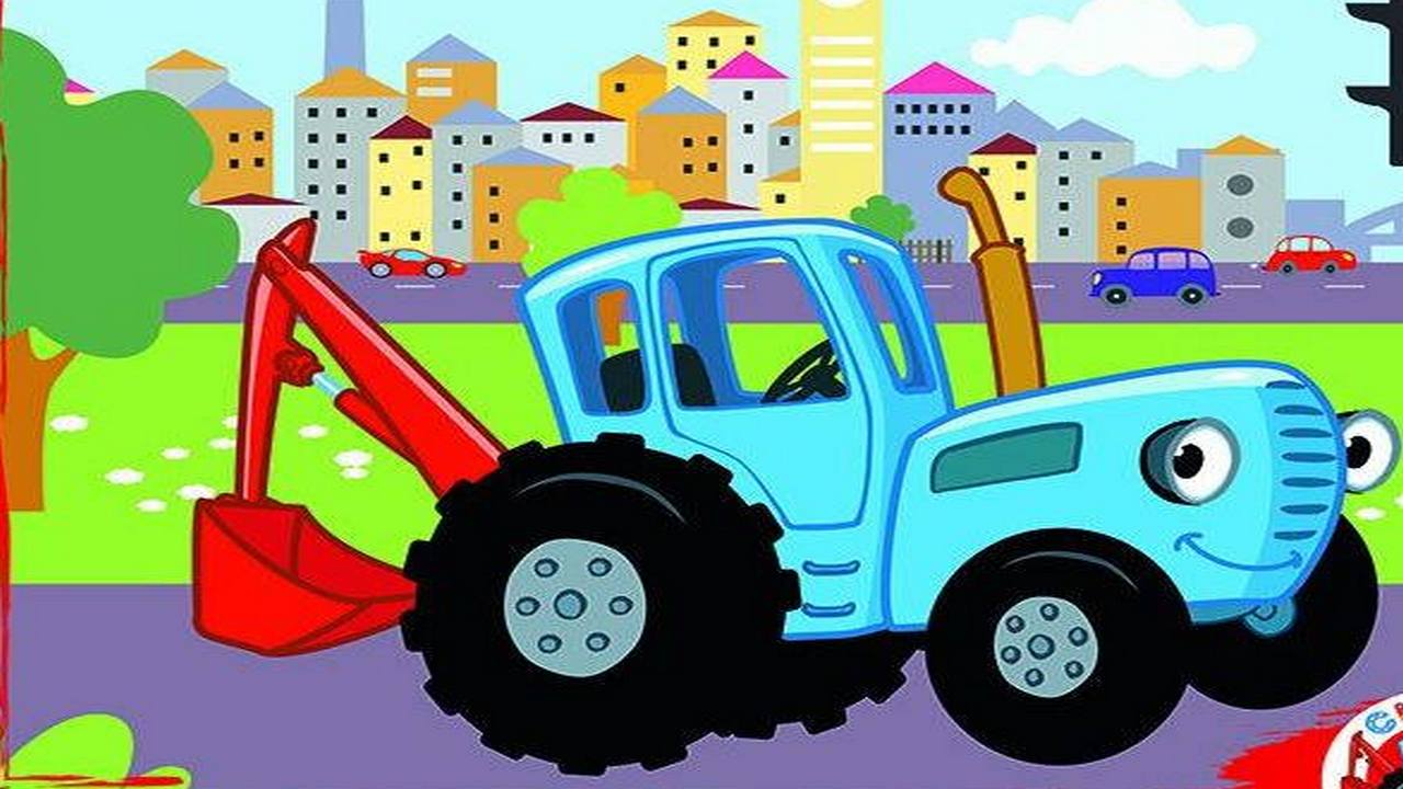 Пазл  Синий трактор  - пазлы для детей | Polinka-Vitaminka