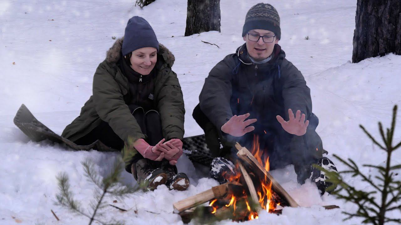 ВОСХИТИТЕЛЬНО! ЛЕПЕШКИ НА КОСТРЕ - С РЕБЕНКОМ ЗИМНИЙ ПОХОД