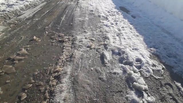 Весенняя деревенская дорога и кто это исправит