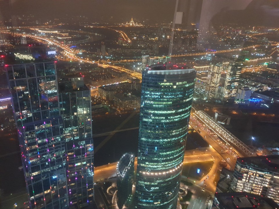 Панорама 360. Москва-Сити. Ночная Москва