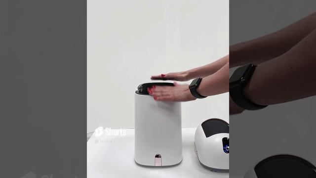 Ведро для мусора сенсорное, овал, Foodatlas JAH-6715, 9 л (белый)