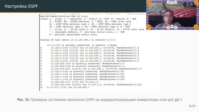 Защита презентации по лабораторной работе № 15. Динамическая
маршрутизация