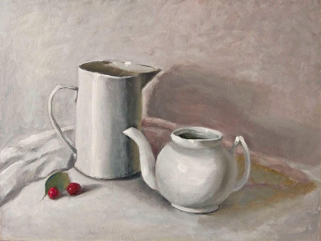 Картина Белое на белом. Живопись маслом