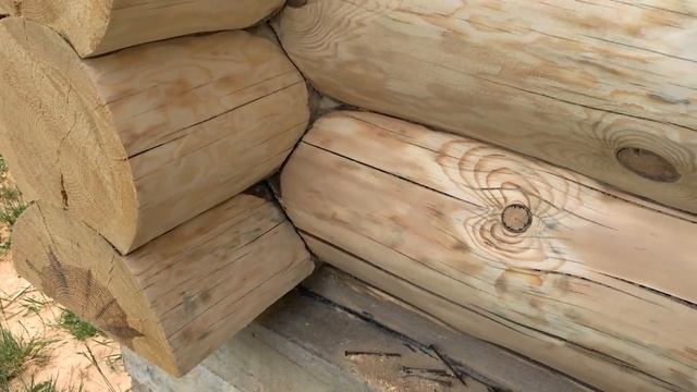 Шлифовка рубленного сруба 26-28