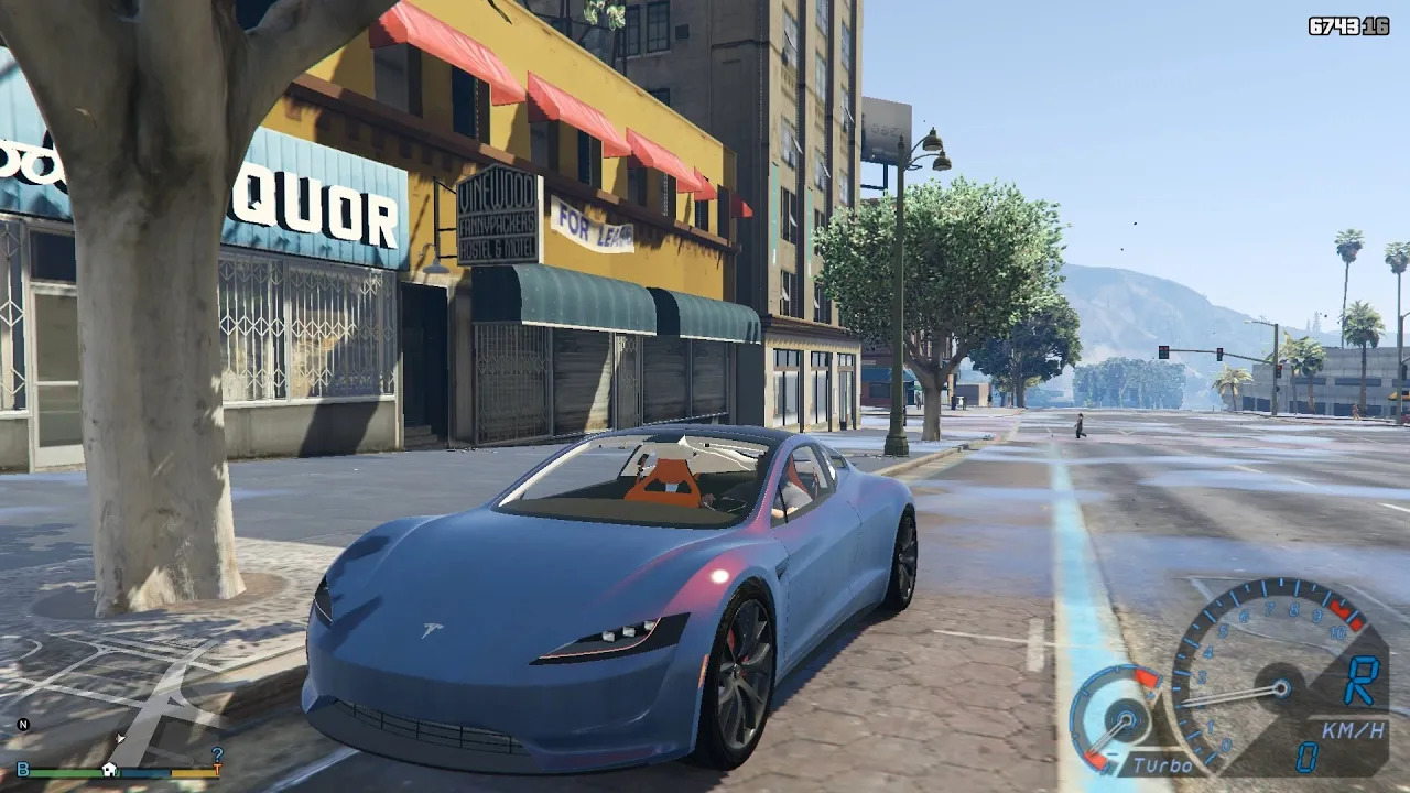 GTA V Tesla Roadster звук двигателя из игры