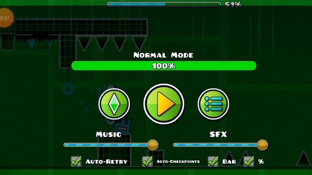 прошёл 4 уровень геометридэш