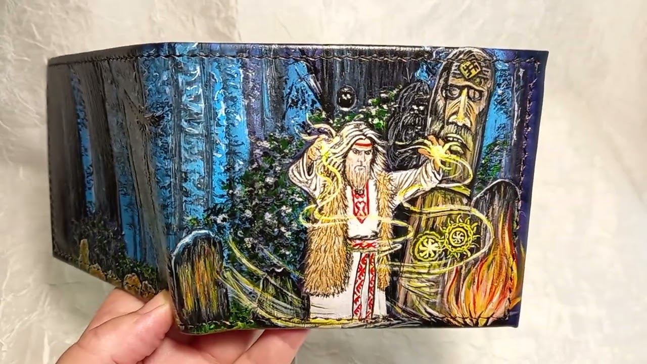 Кошелёк мужской. Изделия из кожи. СКСтиль. Видео обзор: Волхв.