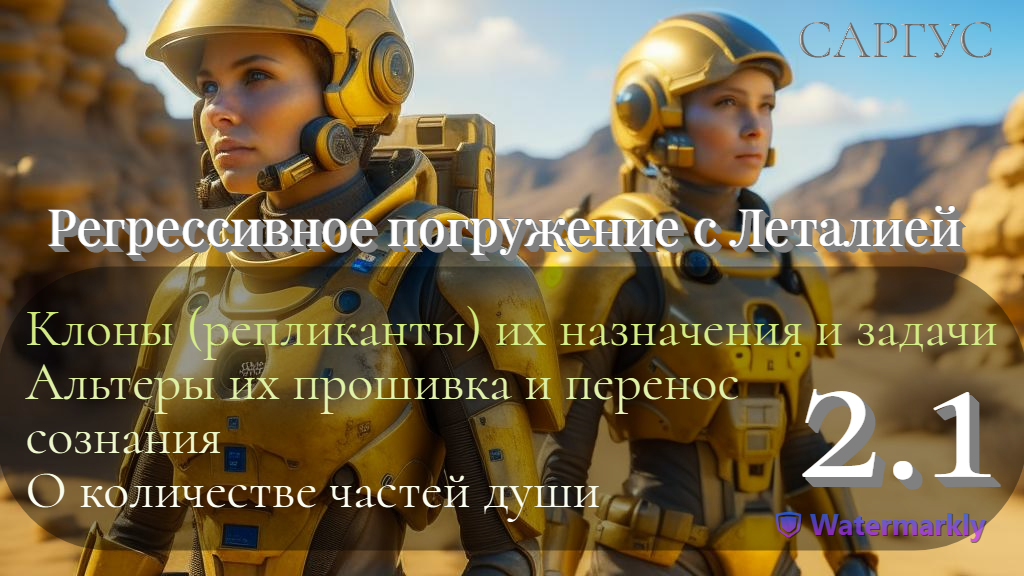 #56 Регрессивное погружение с Леталией. Клоны, альтеры - их прошивка и задачи. Части души Часть 2.1