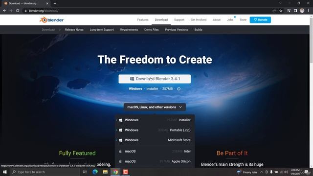 1 - Downloading Installing Blender