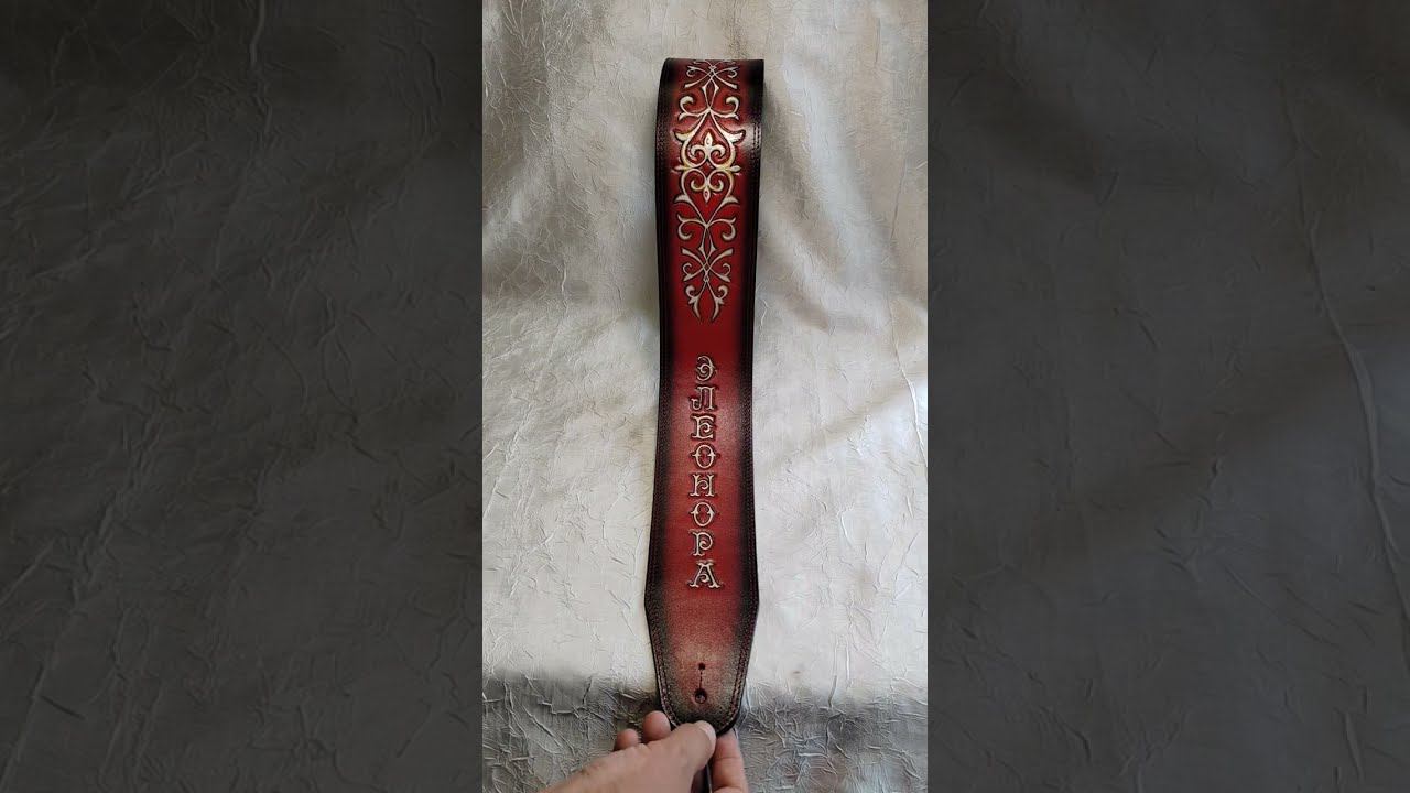 Ремень для гитары для девушки. Изделия из кожи. СКСтиль. Видео обзор ремня для гитары: Элеонора.