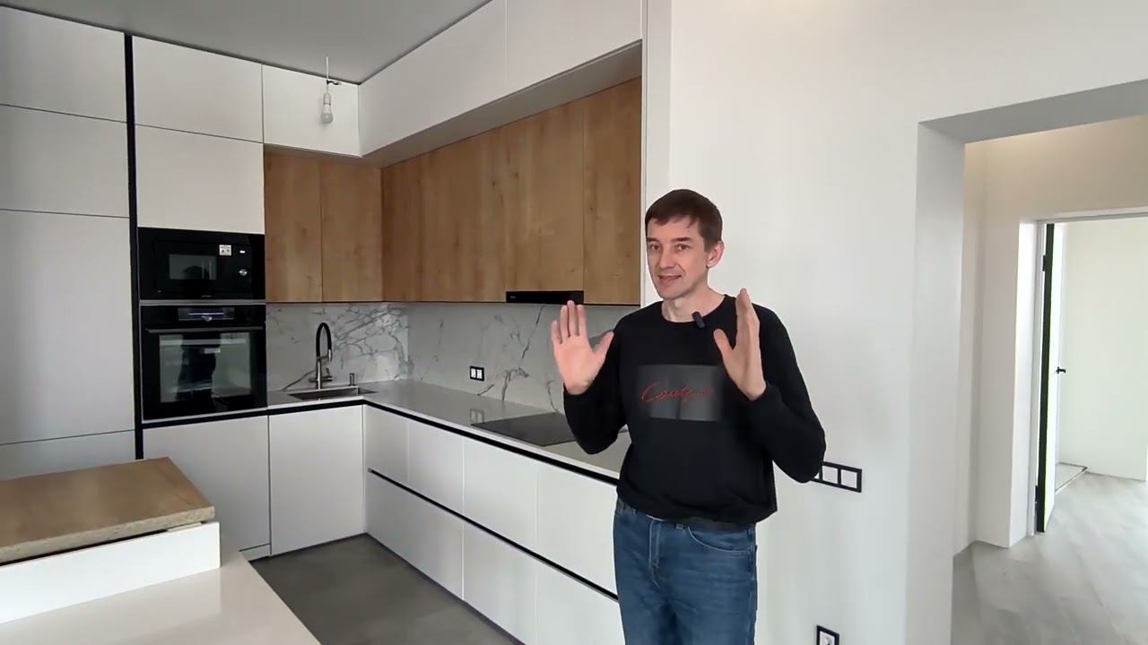 Обзор интерьера квартиры в 2023г. Единый стиль и пространство от кухни до прихожей