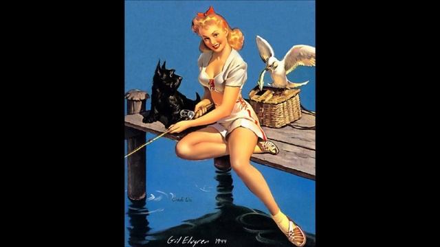 классные девушки и море в стиле пин ап