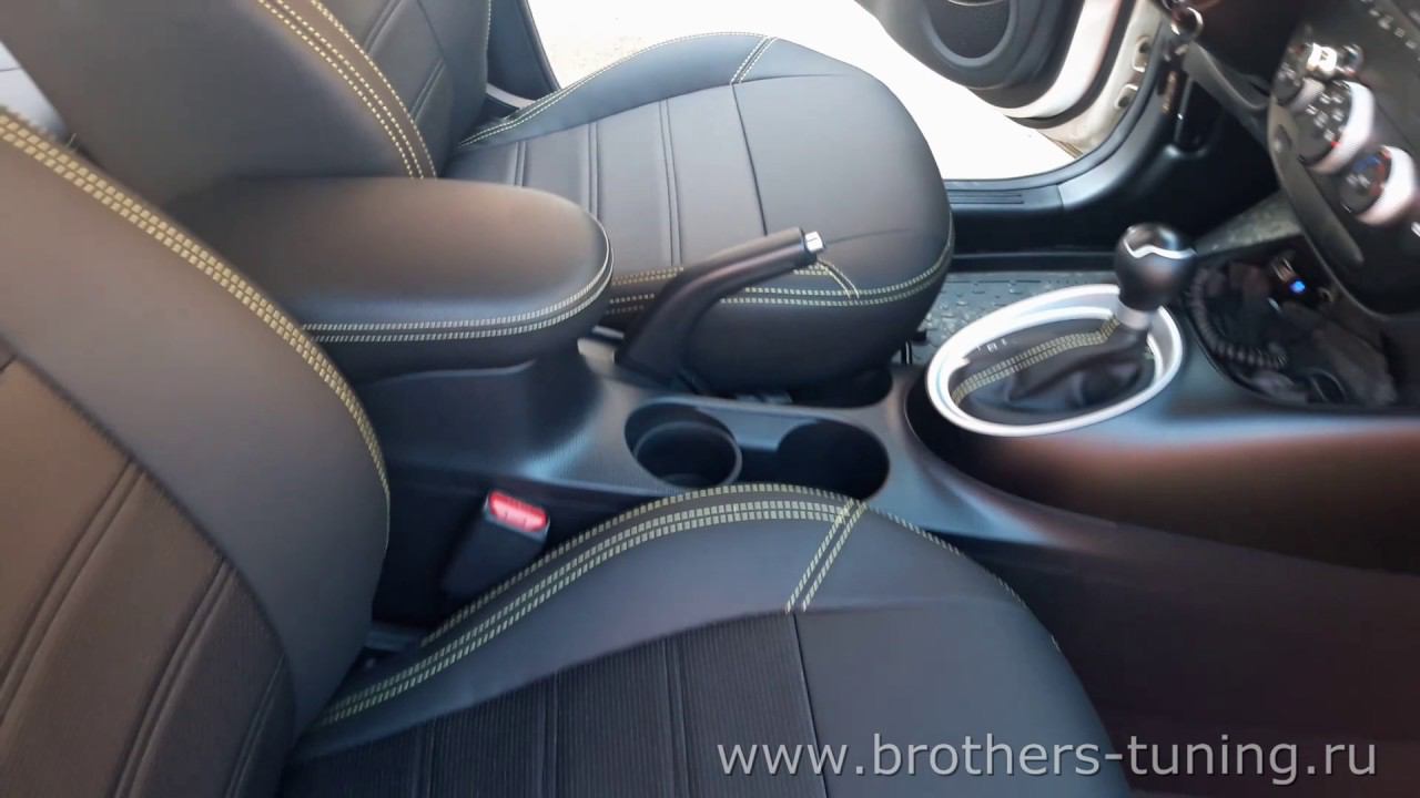 Авточехлы для Kia Soul 2 (2014-2016), серия "Premium, желтая строчка