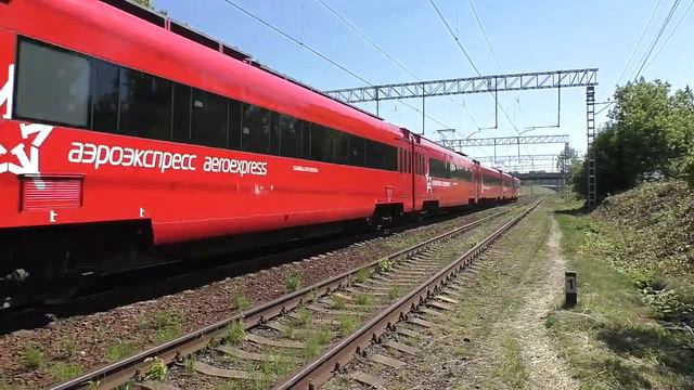 Эл.-поезд ЭД4МКМ-АЭРО-0006 (ТЧ-50) скорый приг. поезд "Аэроэкспресс" №7138 а/п Домодедово - Москва.
