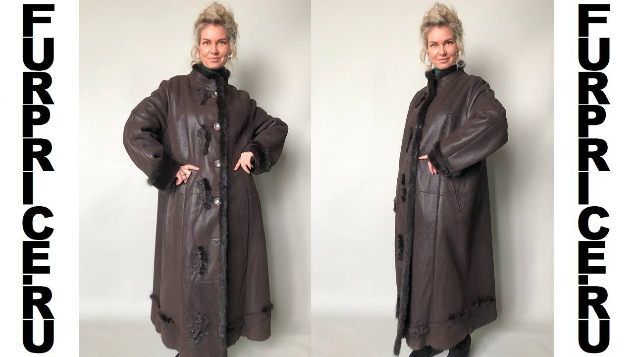 Дубленка женская GAZZO Турция, новая за 14500 ₽, ворот стойка отд.норка дл.120 см р.52-54 арт. 11844